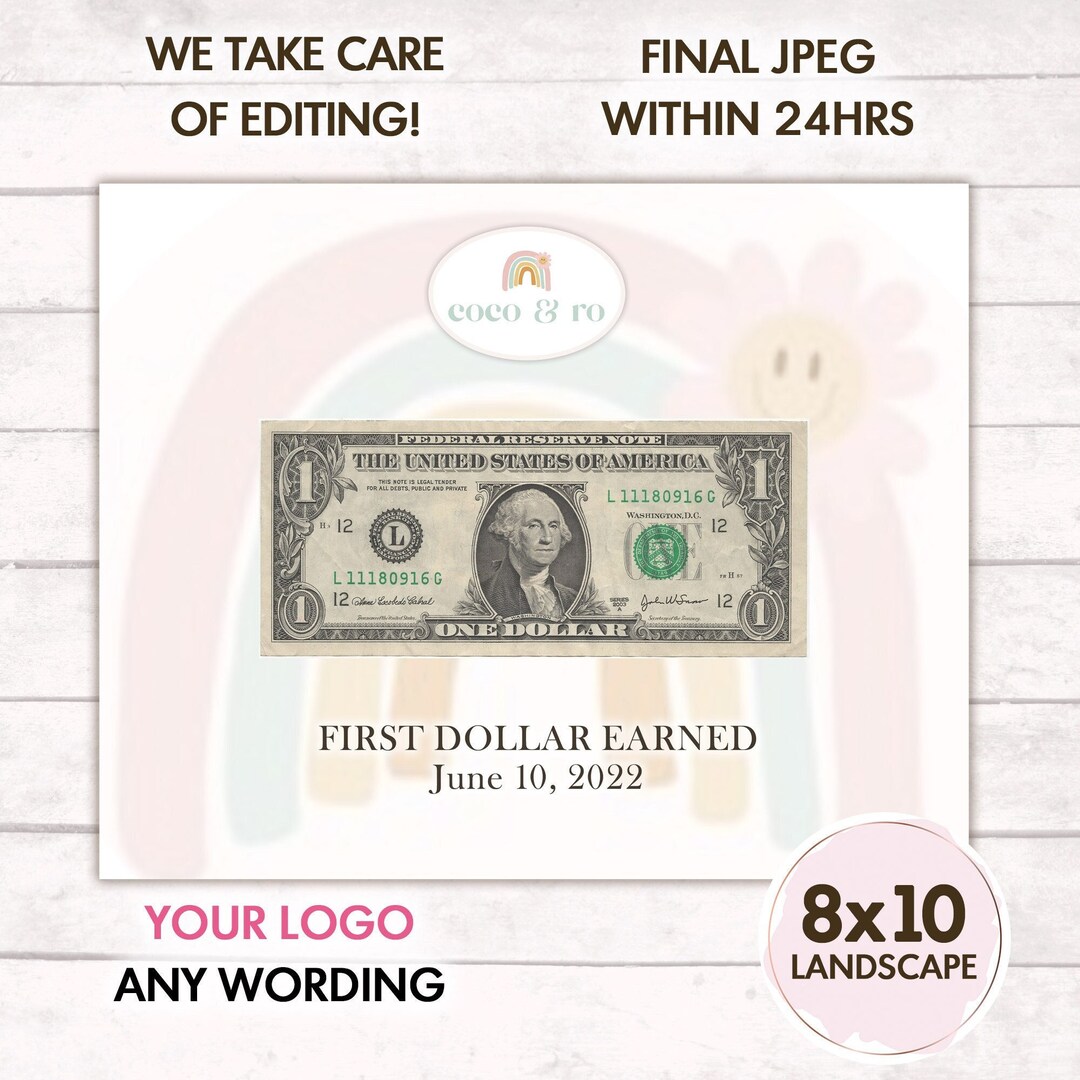 New Business Owner Gift, First Dollar Earned, Entrepreneur, New ...