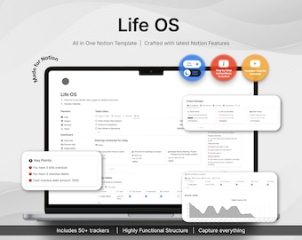 2024 All in One Notion Template Dashboard, Notion Ultimate Life Planner, Notion That Girl ...