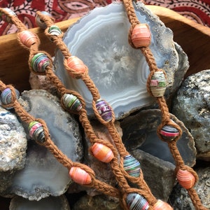 Paper Bead Garland Hippie Decor Boho Decor 6 Foot Garland - Etsy
