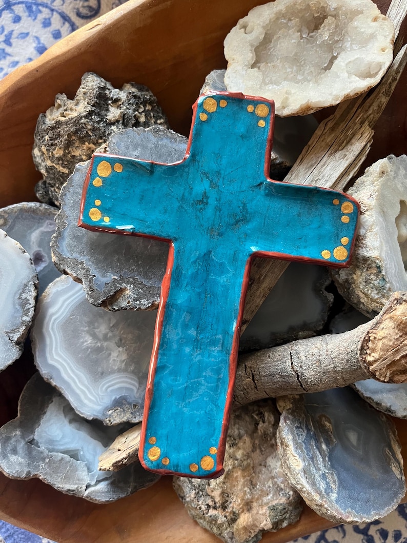 Paper Mache Cross • Handmade Cross • Cross Wall Art • Small Handmade ...