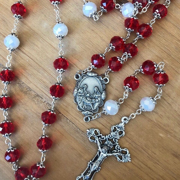 Red Rosary - Etsy