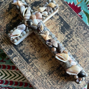 Seashell Cross Shell Cross Seashell Art - Etsy