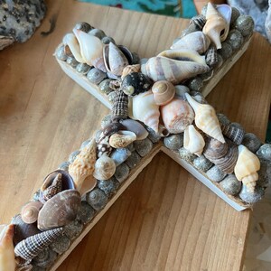 Seashell Cross Shell Cross Seashell Art - Etsy