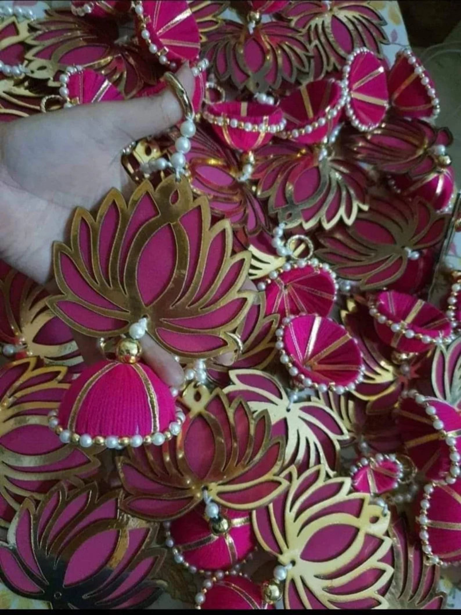 Pack of 10 Beautiful Trending Lotus Hangings for Home Decor - Etsy