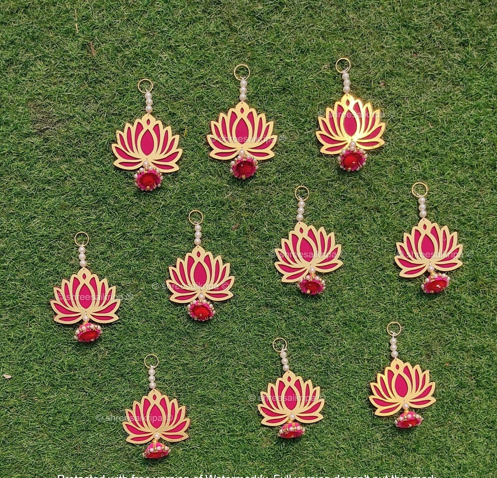 Pack of 10 Beautiful Trending Lotus Hangings for Home Decor - Etsy