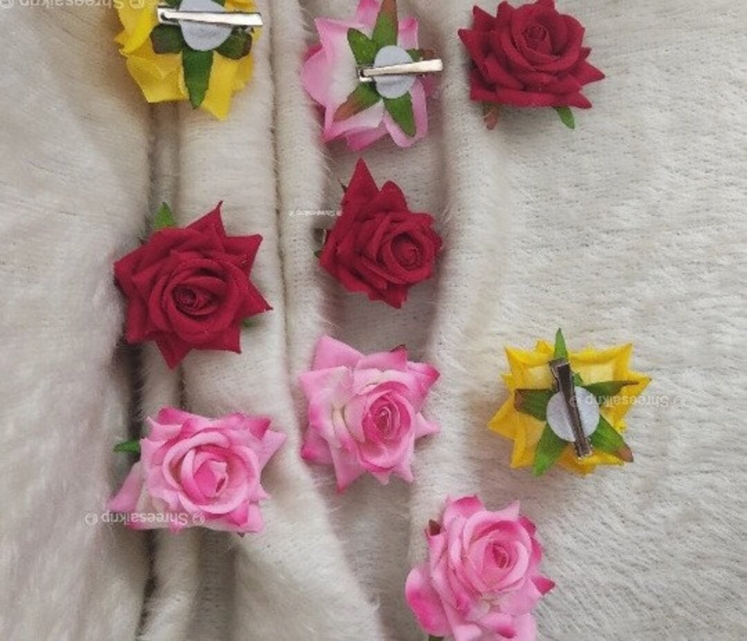 Rose Hair Pin, Hair Clips, Hair Accessories, Hair Flower Prom, Velvet ...