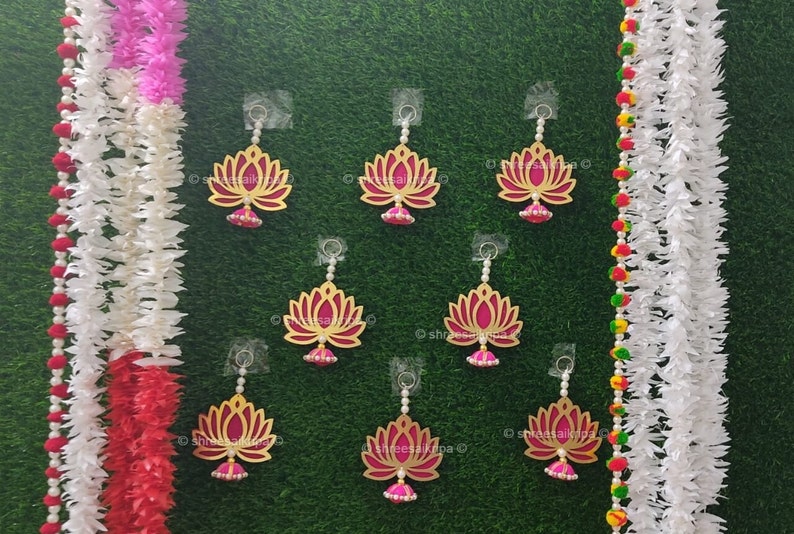 Pack of 10 Beautiful Trending Lotus Hangings for Home Decor - Etsy