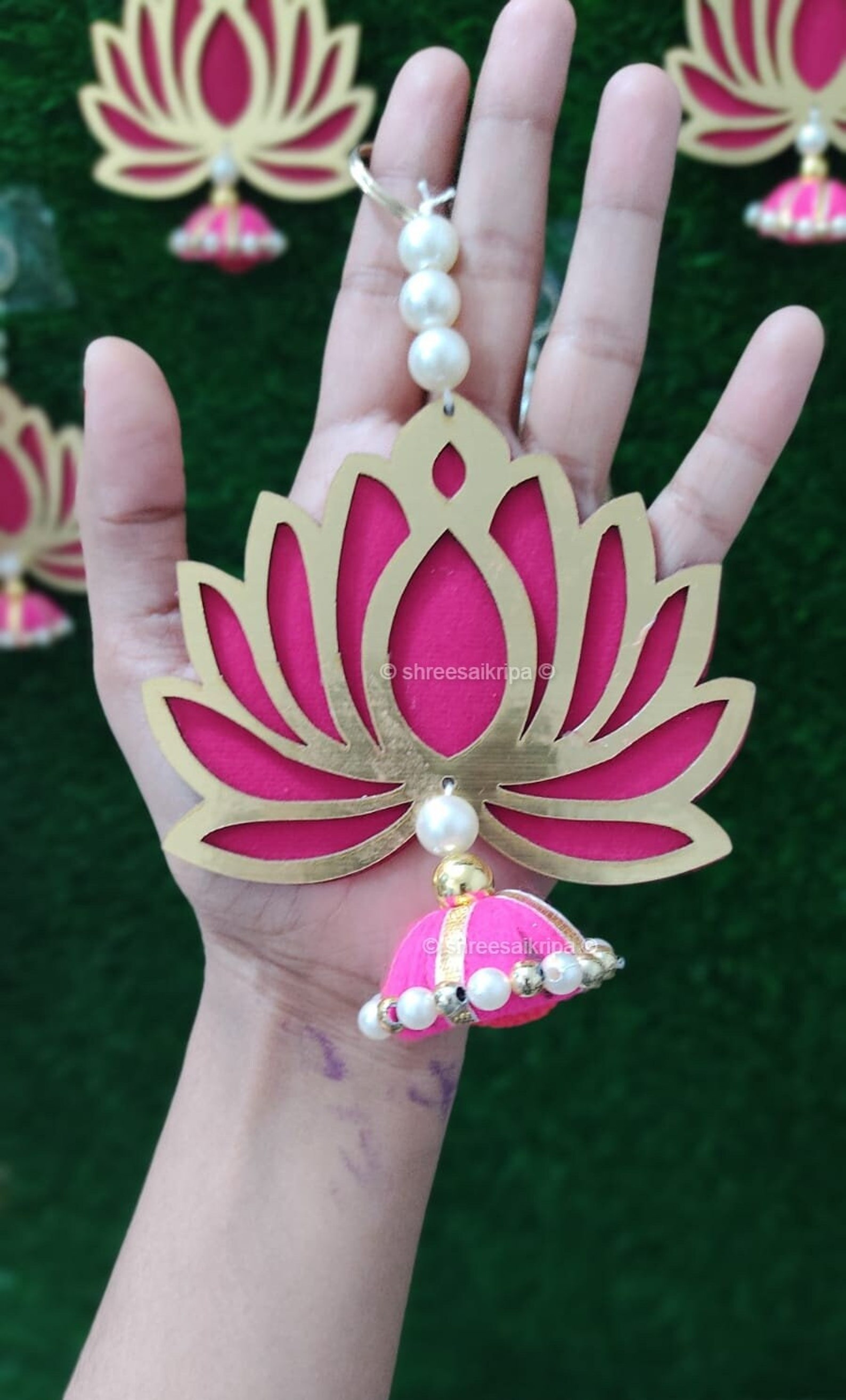 Pack of 10 Beautiful Trending Lotus Hangings for Home Decor - Etsy