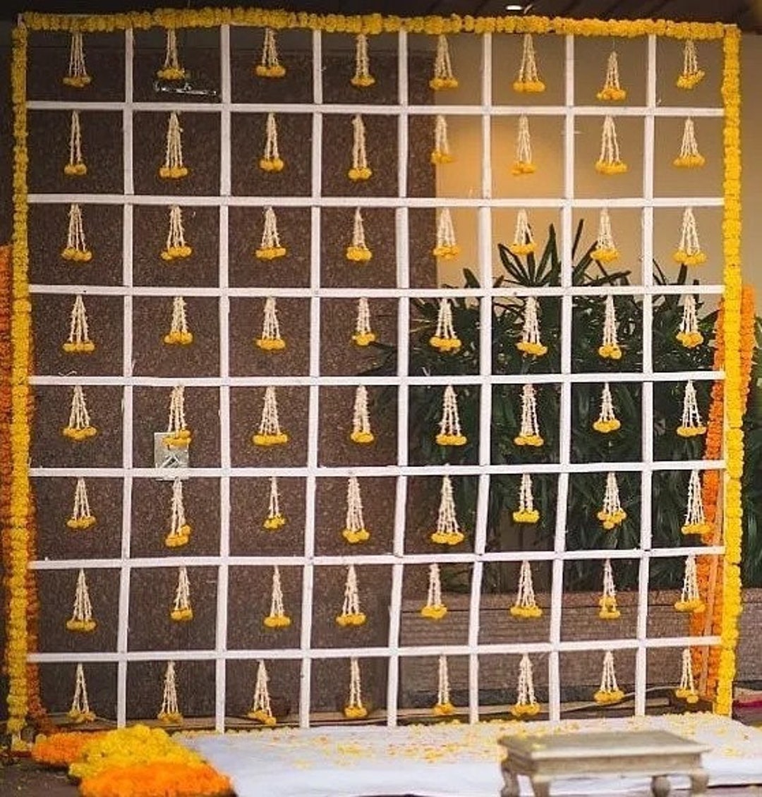 Exquisite Tube Rose Hanging With Marigold Decor for Home, Pooja, Henna ...