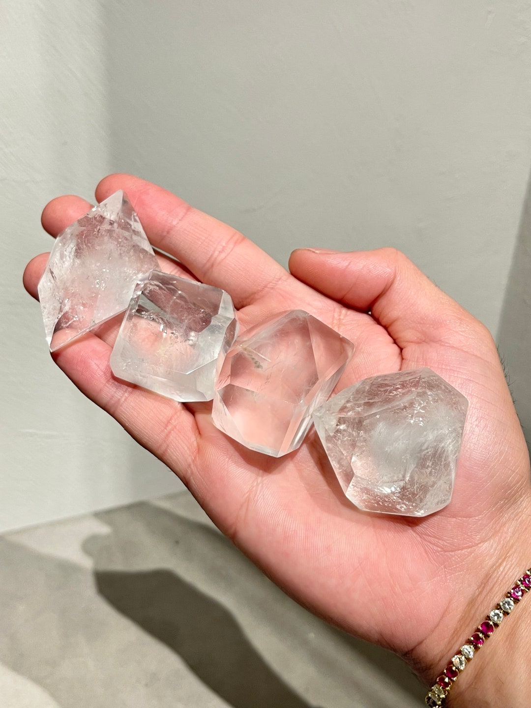 Clear/blue Amphibole Quartz Small Polished Freeform Point | Angel ...