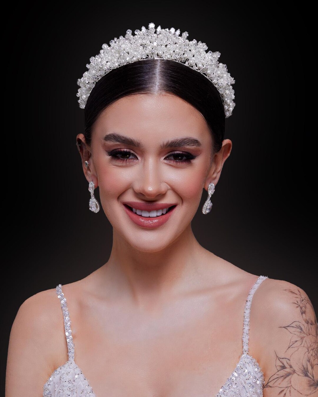 Pearl Bridal Tiara , Crystal Wedding Tiara , Pearl Bridal Crown ...