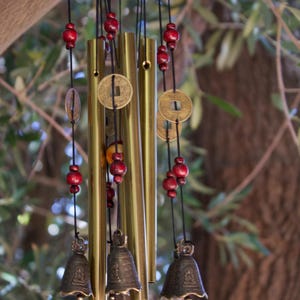 Large Golden Wind Chimes, Metal Multi-tube Wind Chime With Bell, Rust ...