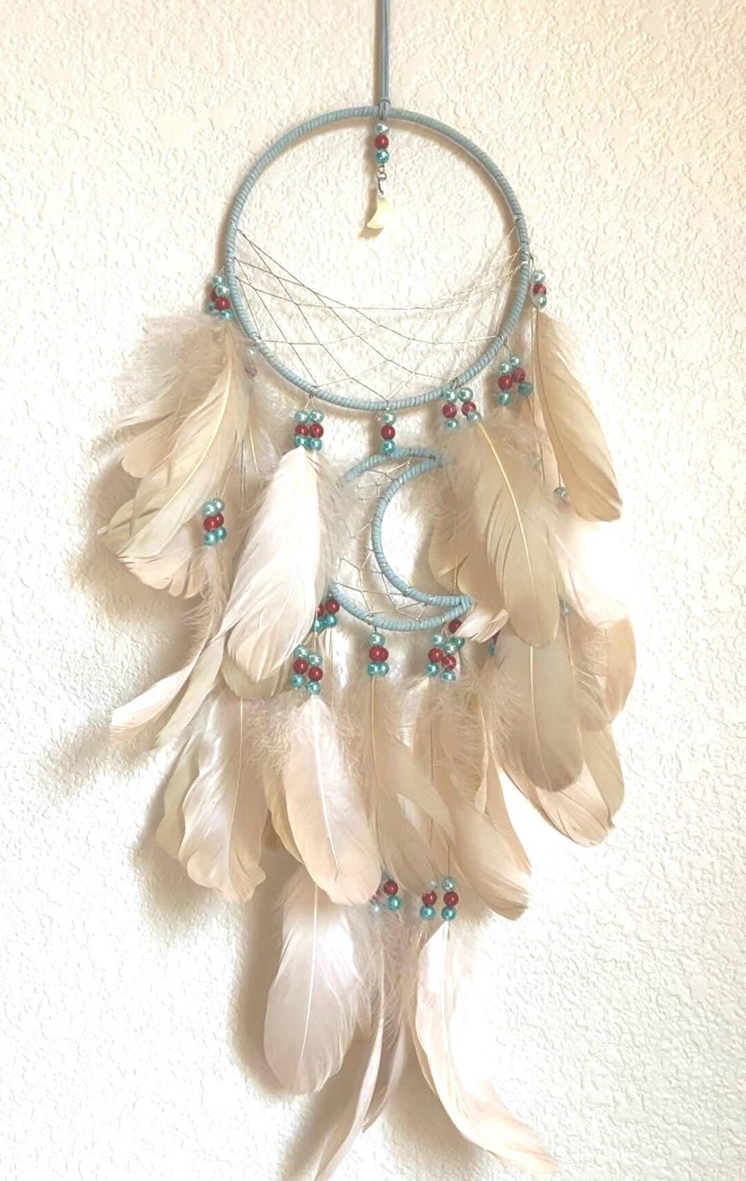 Swan Feather Dream Catcher, Crescent Moon Wall Decor, Spiritual Gift ...