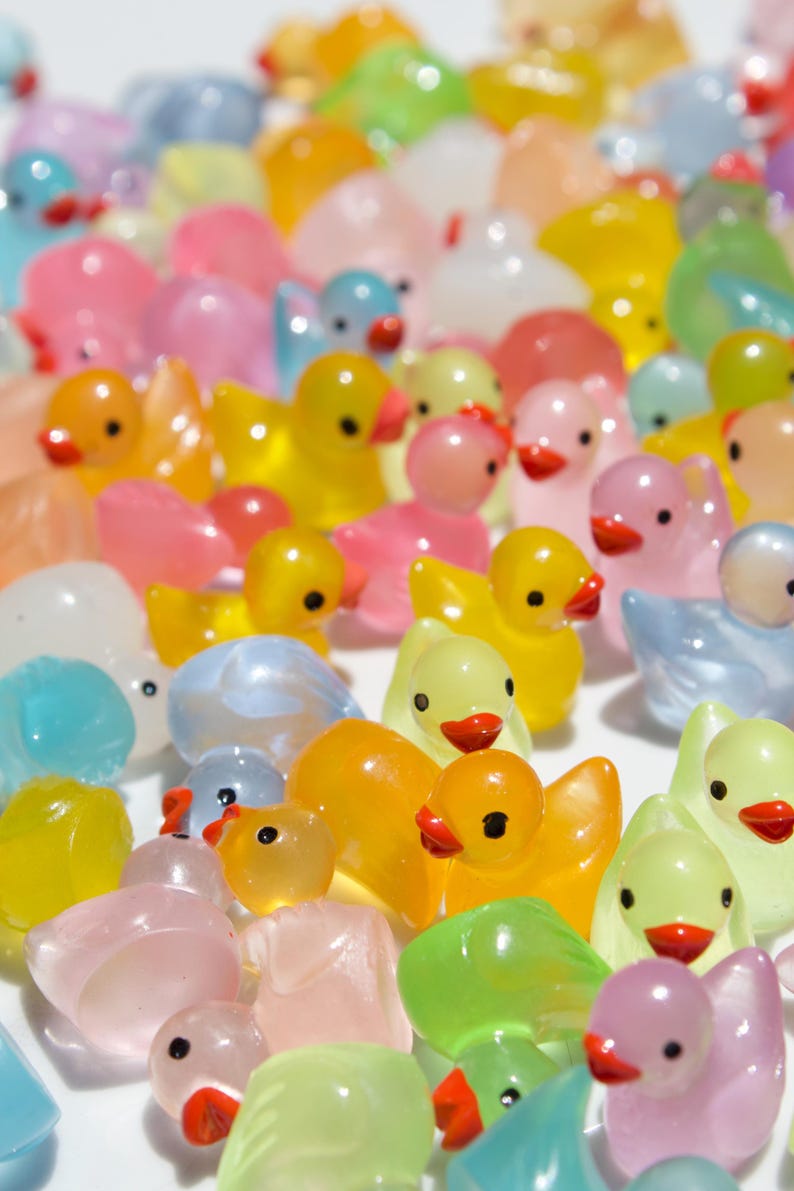 Mini Luminous Resin Ducks - Glow in the Dark Ducks, Advent Calendar ...