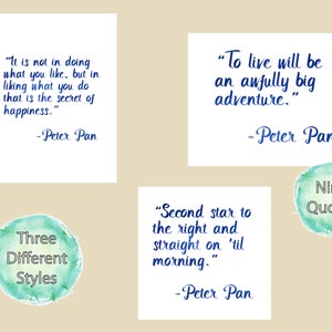 23 INSTANT PRINT Peter Pan Nursery Prints | DOWNLOADABLE Neverland ...