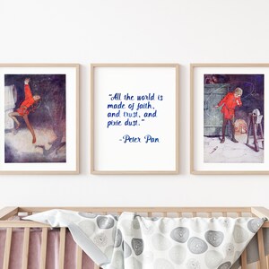 23 INSTANT PRINT Peter Pan Nursery Prints | DOWNLOADABLE Neverland ...