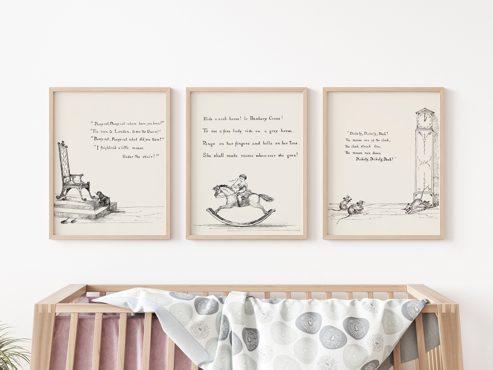 10 INSTANT DOWNLOAD Hand-drawn Nursery Rhymes | Handmade Nursery Prints ...