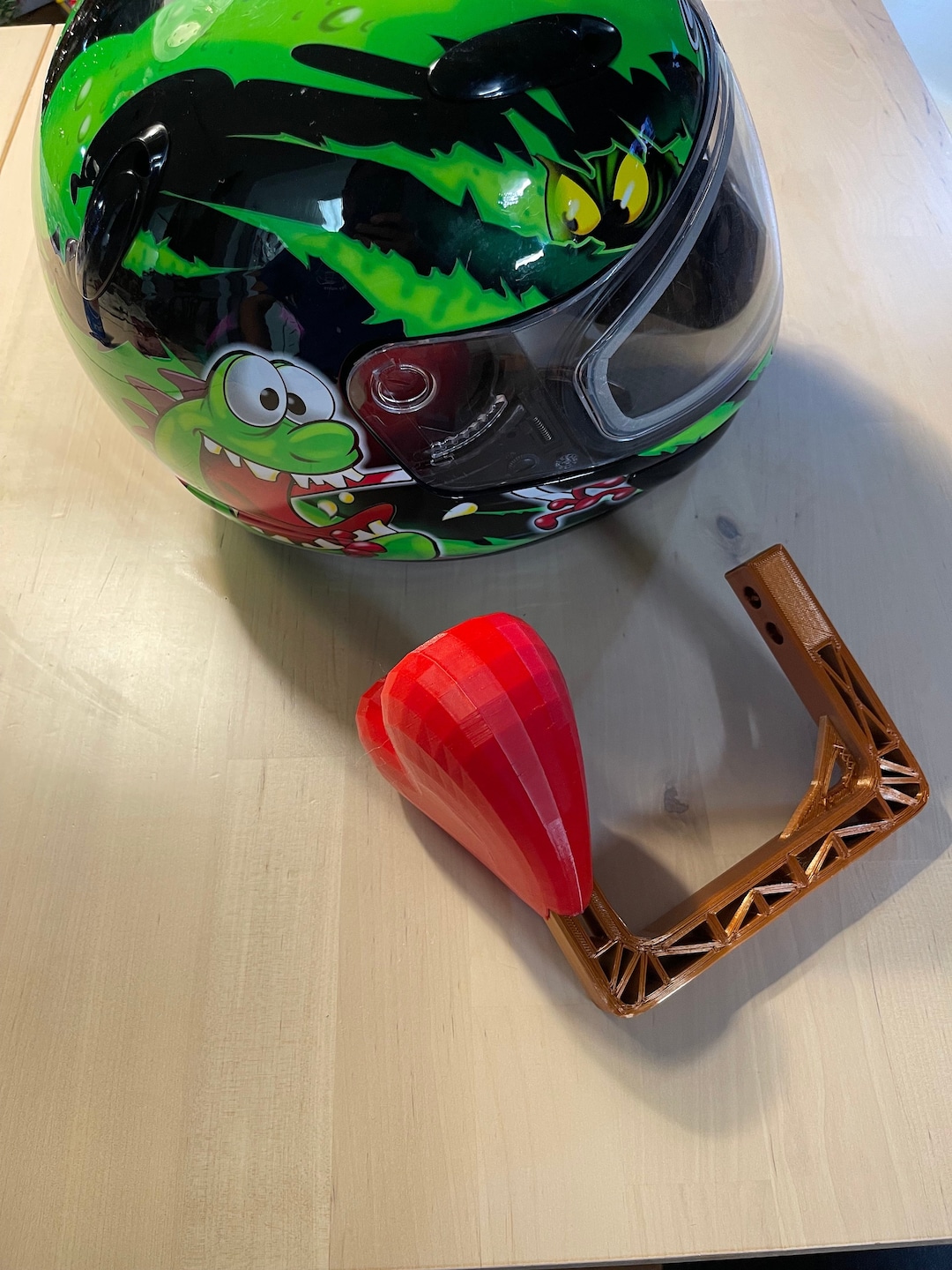 RED Heart Helmet Holder -helmet Display/hanger/wall Hook/support/rack ...