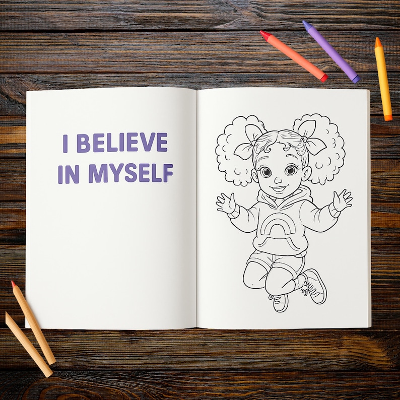 Inspirational Coloring Book for Girls | Positive Affirmations, Crayons ...