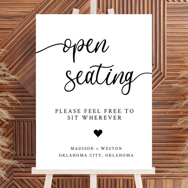 Open Seating Sign - Etsy
