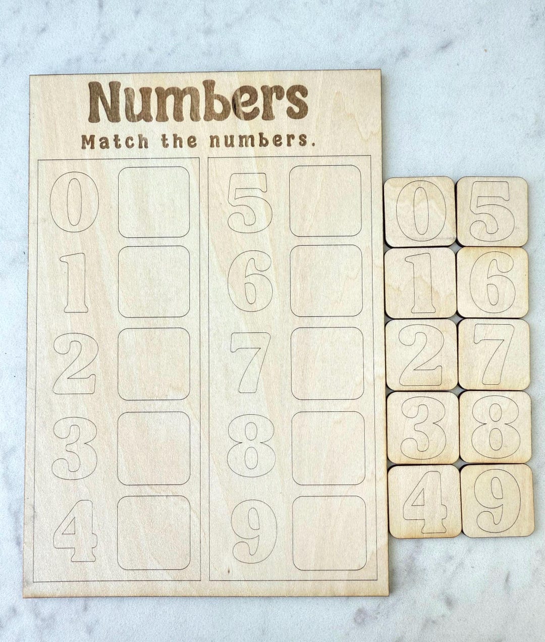 Numbers Recognition Wooden Puzzle Board Homeschool Activity for Fine ...
