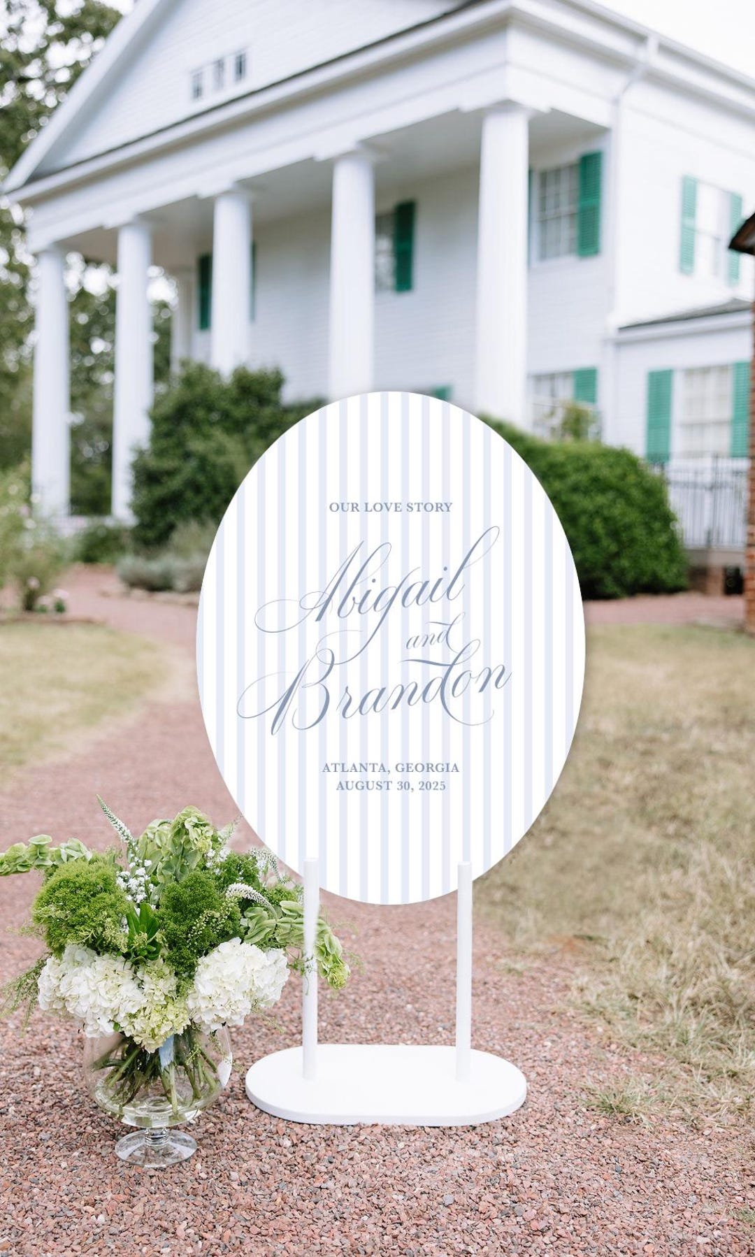 Custom Oval Welcome Sign, Wedding Welcome Sign, Oval Welcome Sign ...
