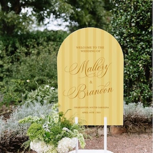 Custom Arched Welcome Sign, Wedding Welcome Sign, Arched Welcome Sign ...