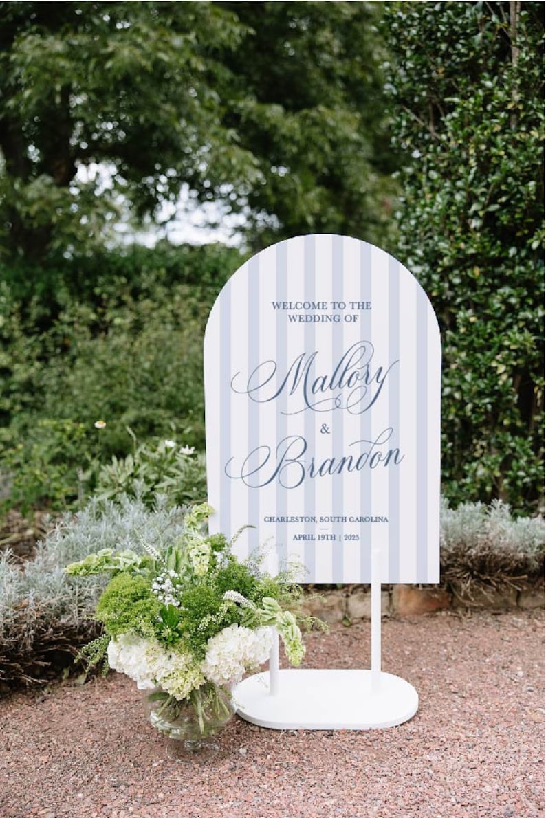 Custom Arched Welcome Sign, Wedding Welcome Sign, Arched Welcome Sign ...