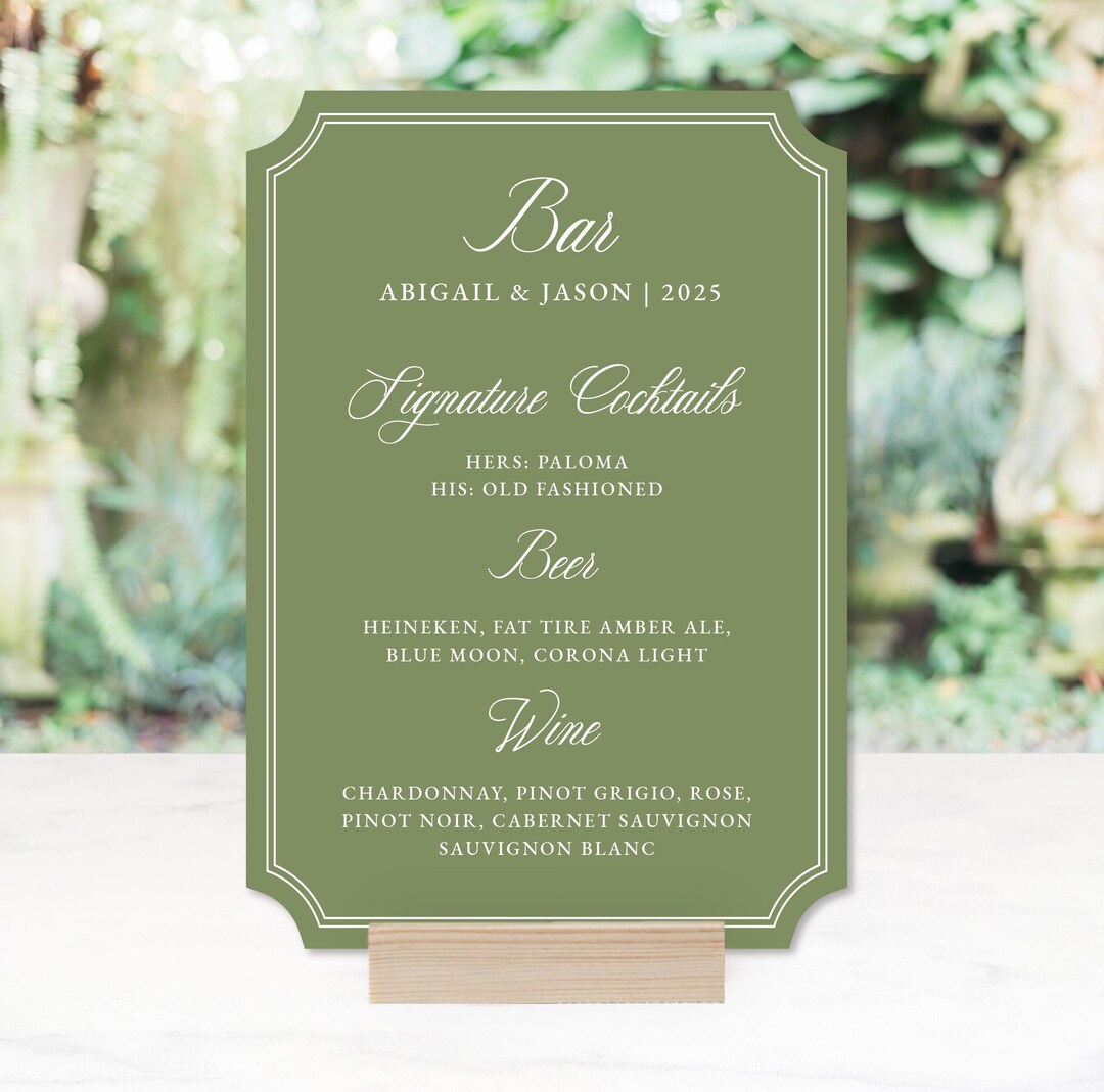 Custom Bar Sign, Wedding Bar Sign, Birthday Sign, Party Bar Sign ...