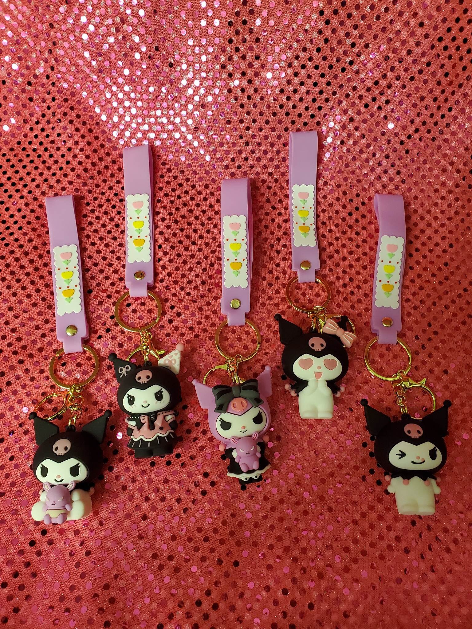 Kuromi Keychain Cute Kuromi Kuromi Heart Eyes Hello - Etsy UK