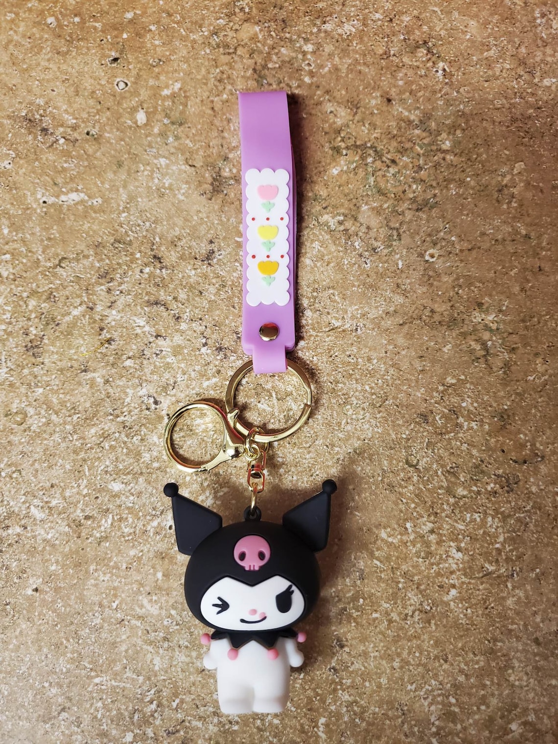 Kuromi Keychain Cute Kuromi Kuromi Heart Eyes Hello Kitty Keychain - Etsy