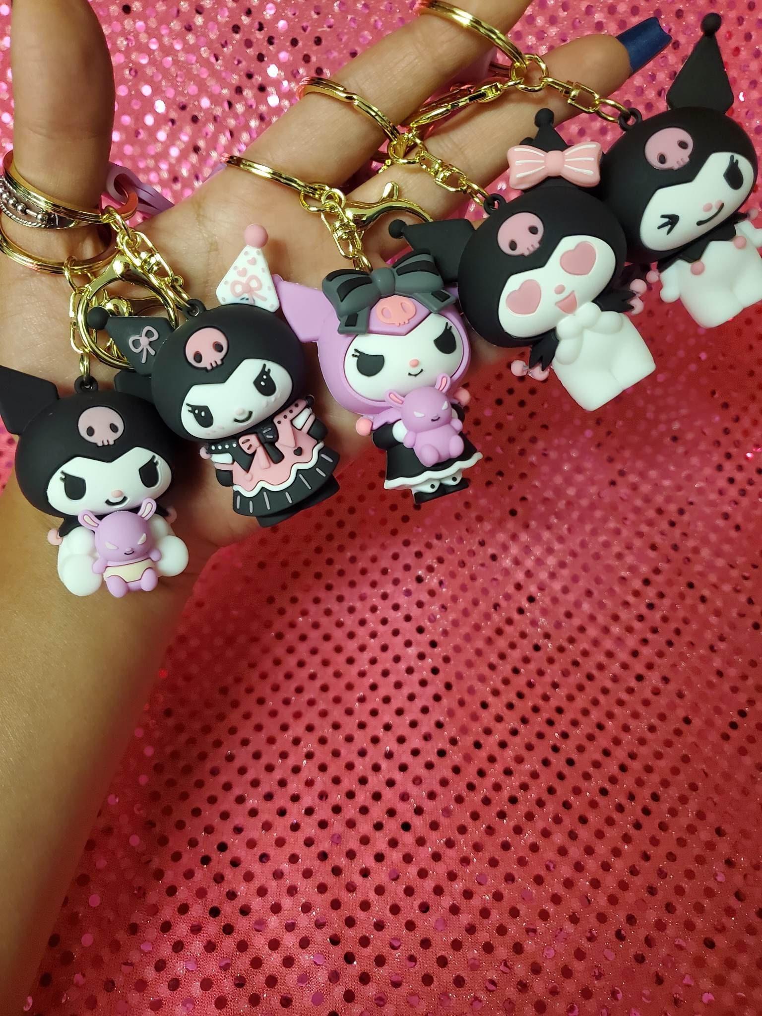 Kuromi Keychain Cute Kuromi Kuromi Heart Eyes Hello - Etsy UK