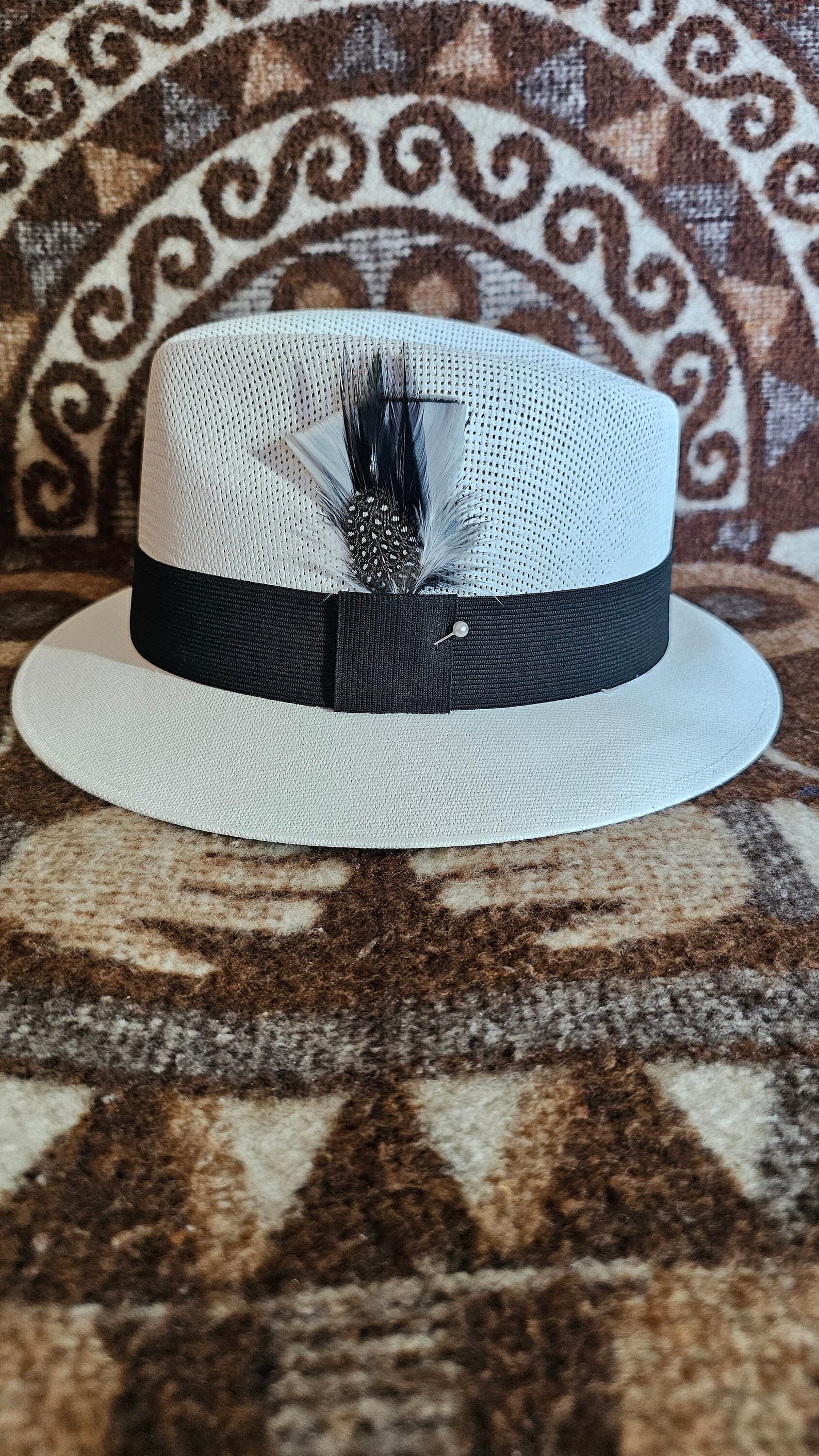White Lowrider Stingy Brim Fedora | Mastermind Hats | Lowrider Fedora ...