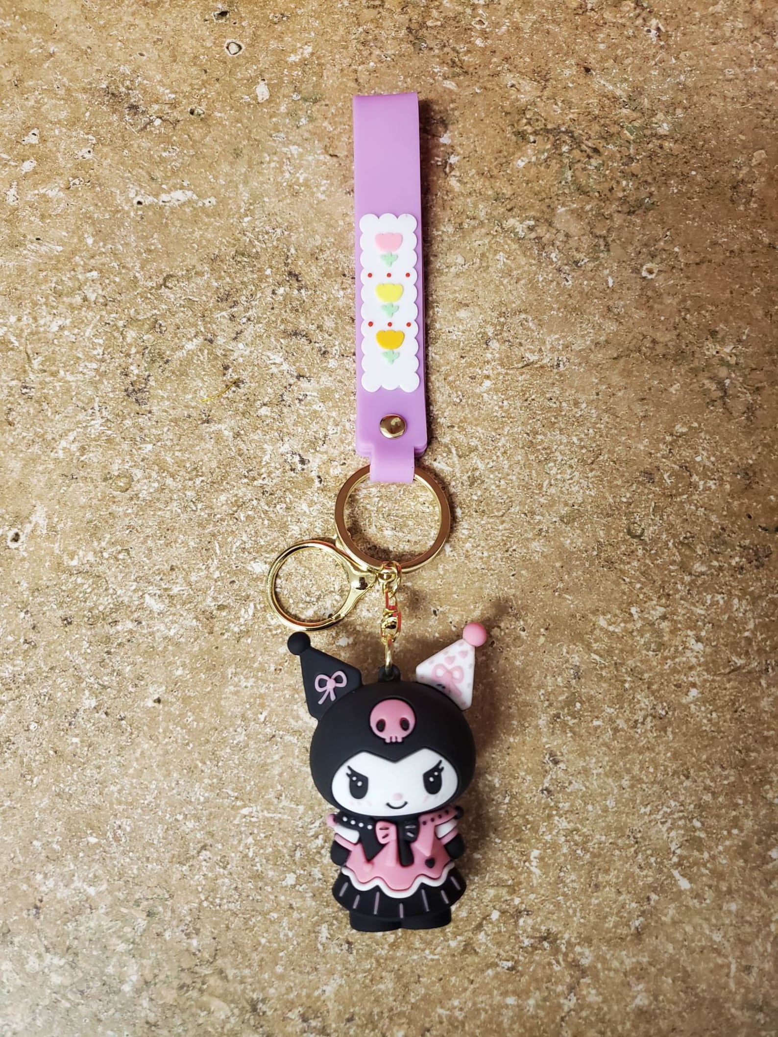 Kuromi Keychain Cute Kuromi Kuromi Heart Eyes Hello Kitty Keychain - Etsy