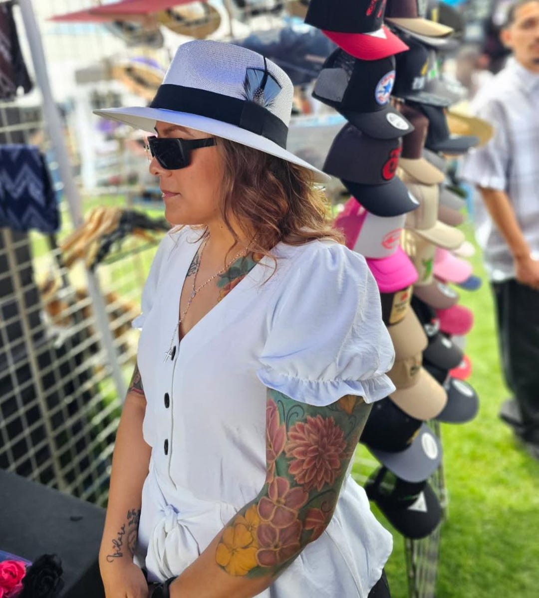 White Fashionable Lowrider Fedora With Black Band | Mastermind Hats ...