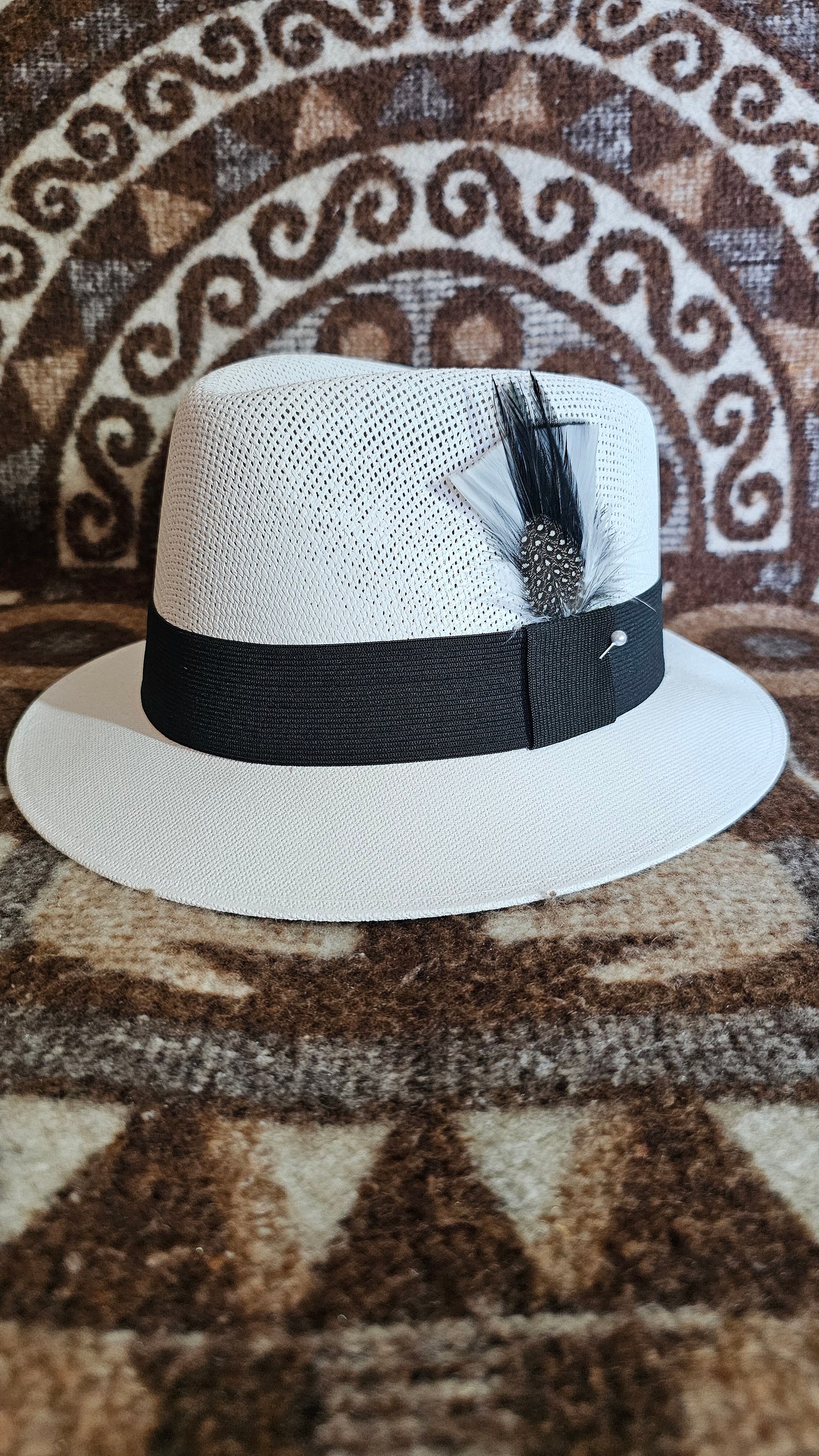 White Lowrider Stingy Brim Fedora | Mastermind Hats | Lowrider Fedora ...