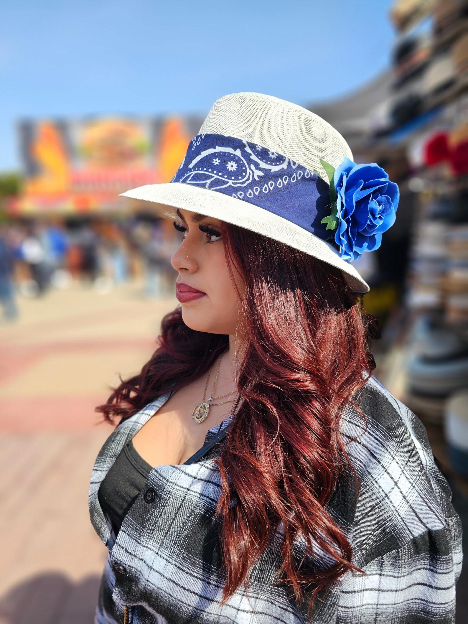 White OG Lowrider Brim With Bandana | Mastermind Hats | Lowrider Brim | Bandana Hat - Etsy