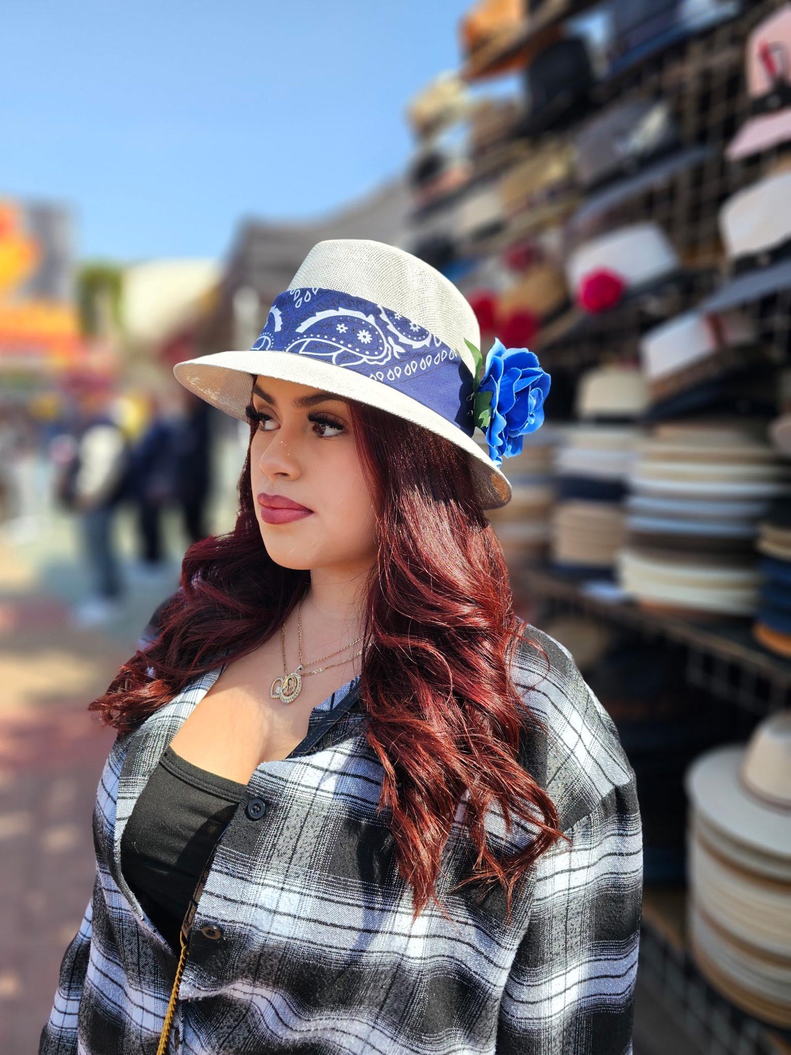 White OG Lowrider Brim With Bandana | Mastermind Hats | Lowrider Brim | Bandana Hat - Etsy