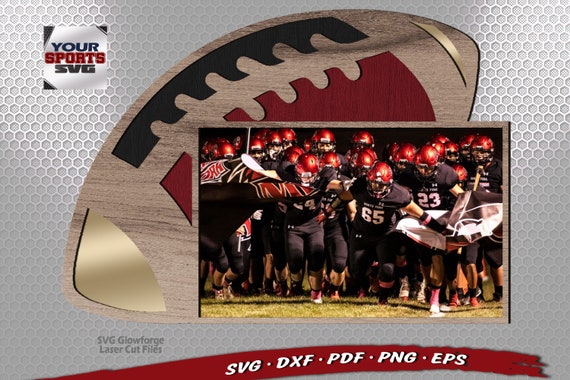 Football Photo Frame SVG Glowforge Files Laser Cut Files - Etsy