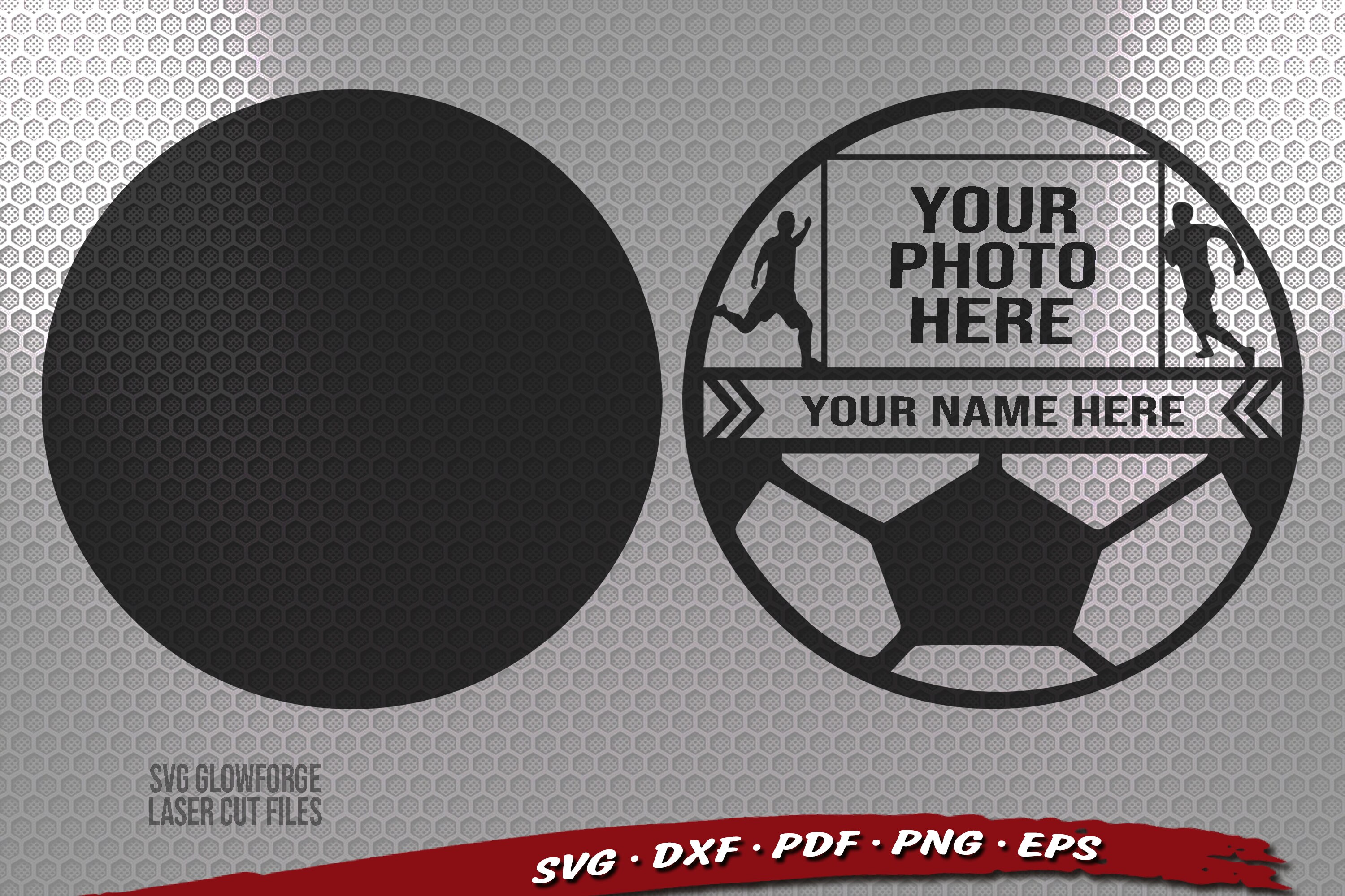 Monogram Soccer SVG Soccer Glowforge Files Customizable - Etsy