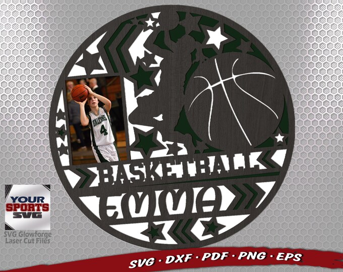 Girls Basketball SVG Files - Basketball Glowforge Files - Personalized ...