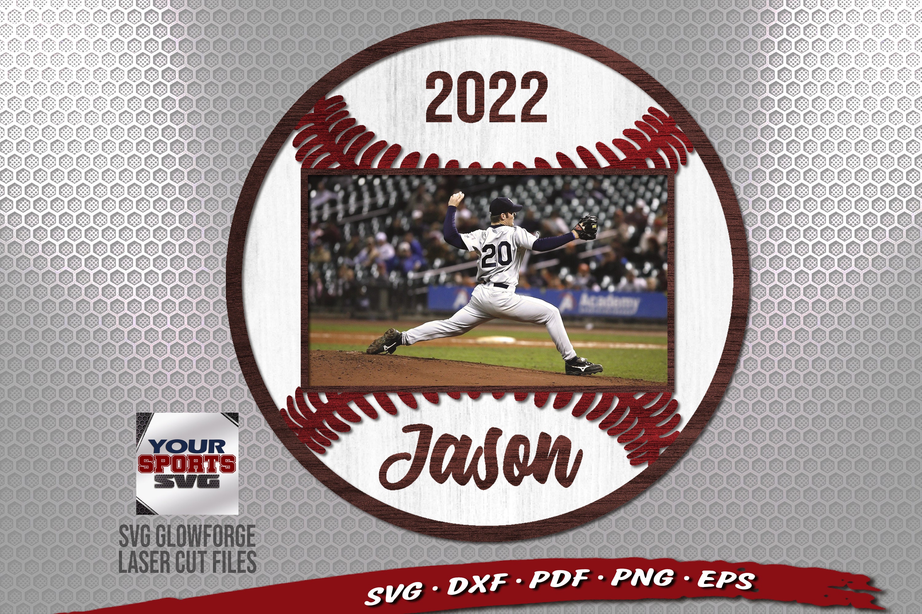 Picture Frame Baseball SVG Baseball Glowforge Files - Etsy