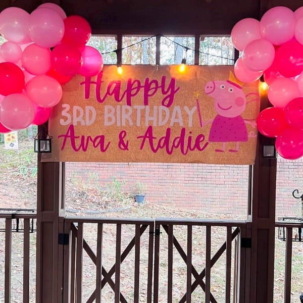 Peppa Pig Banner - Etsy