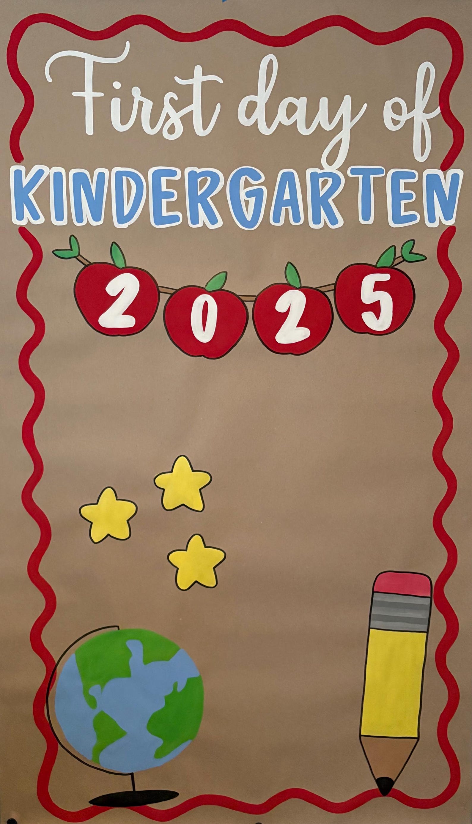 Custom Hand Painted First Day of School Banner - Back to School Door ...