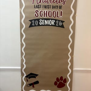 Custom Hand Painted First Day of School Banner - Back to School Door ...
