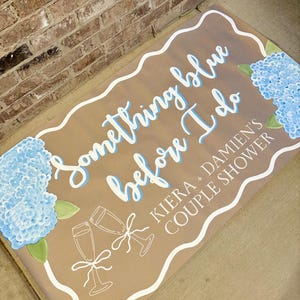 Custom Hand Painted Engagement Banner - Something Blue Before I Do! - Etsy