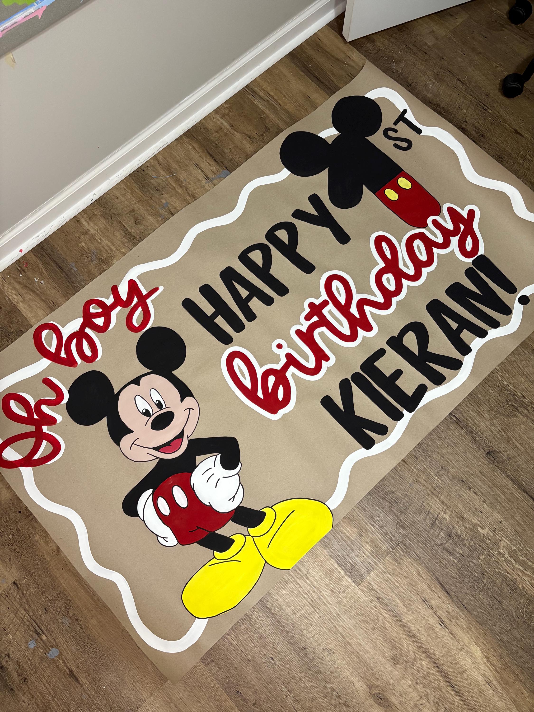 Custom Hand Painted Birthday Banner - Oh Boy! - Etsy