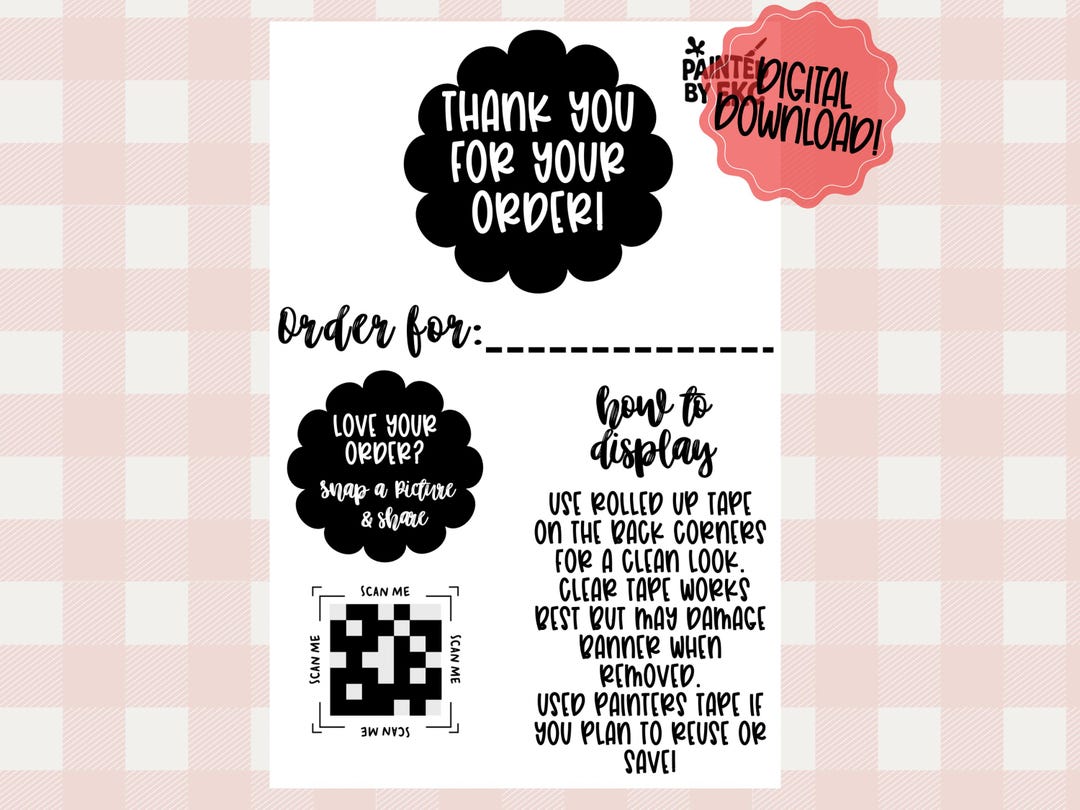 Pick up Tag Template | Editable Canva Banner | Instant Download ...