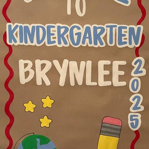Custom Hand Painted First Day of School Banner - Back to School Door ...