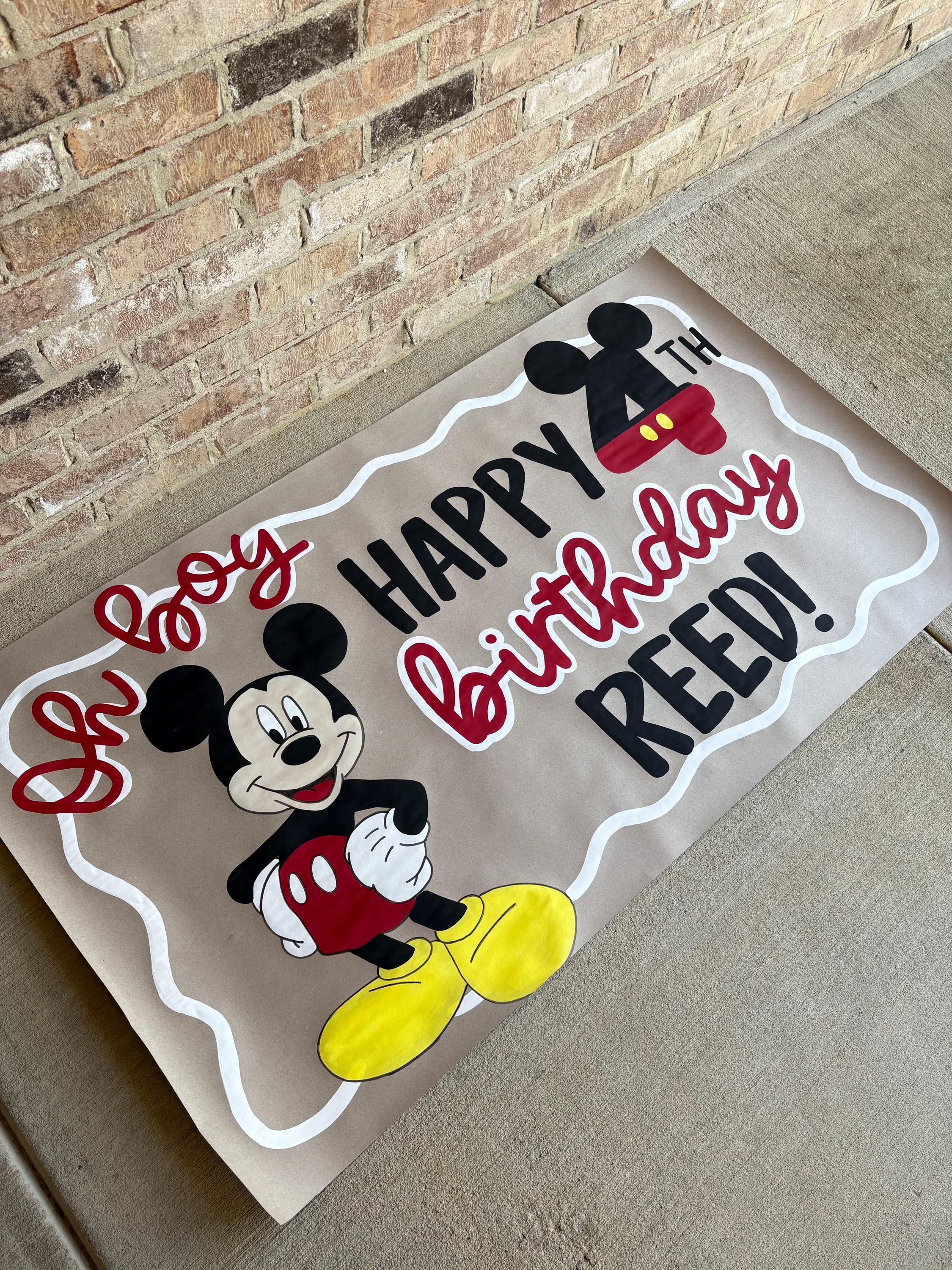 Custom Hand Painted Birthday Banner - Oh Boy! - Etsy